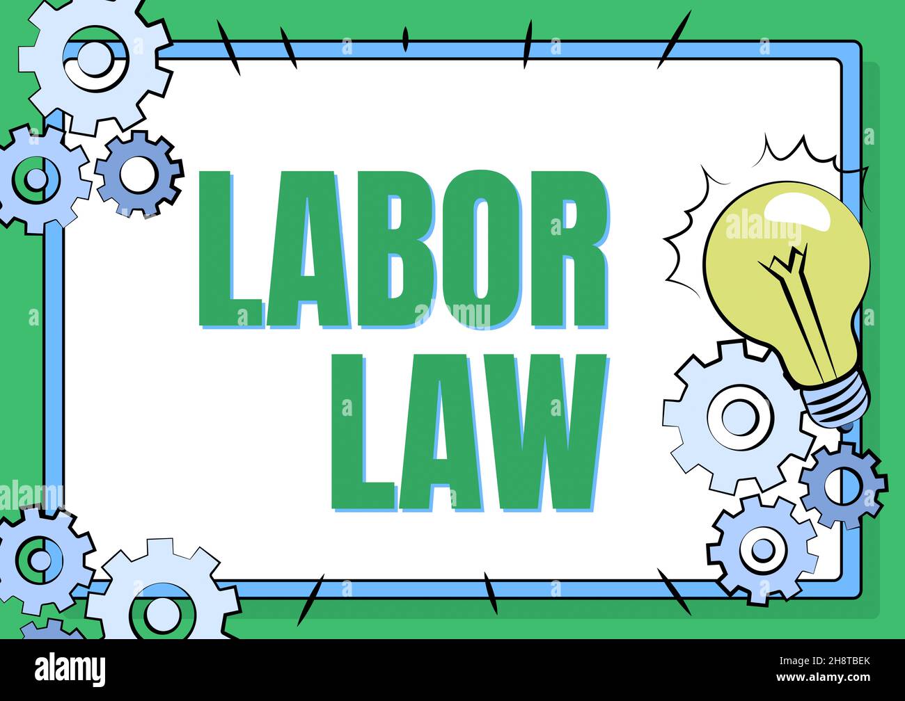 Text sign showing Labor Law. Business showcase rules relating to rights ...