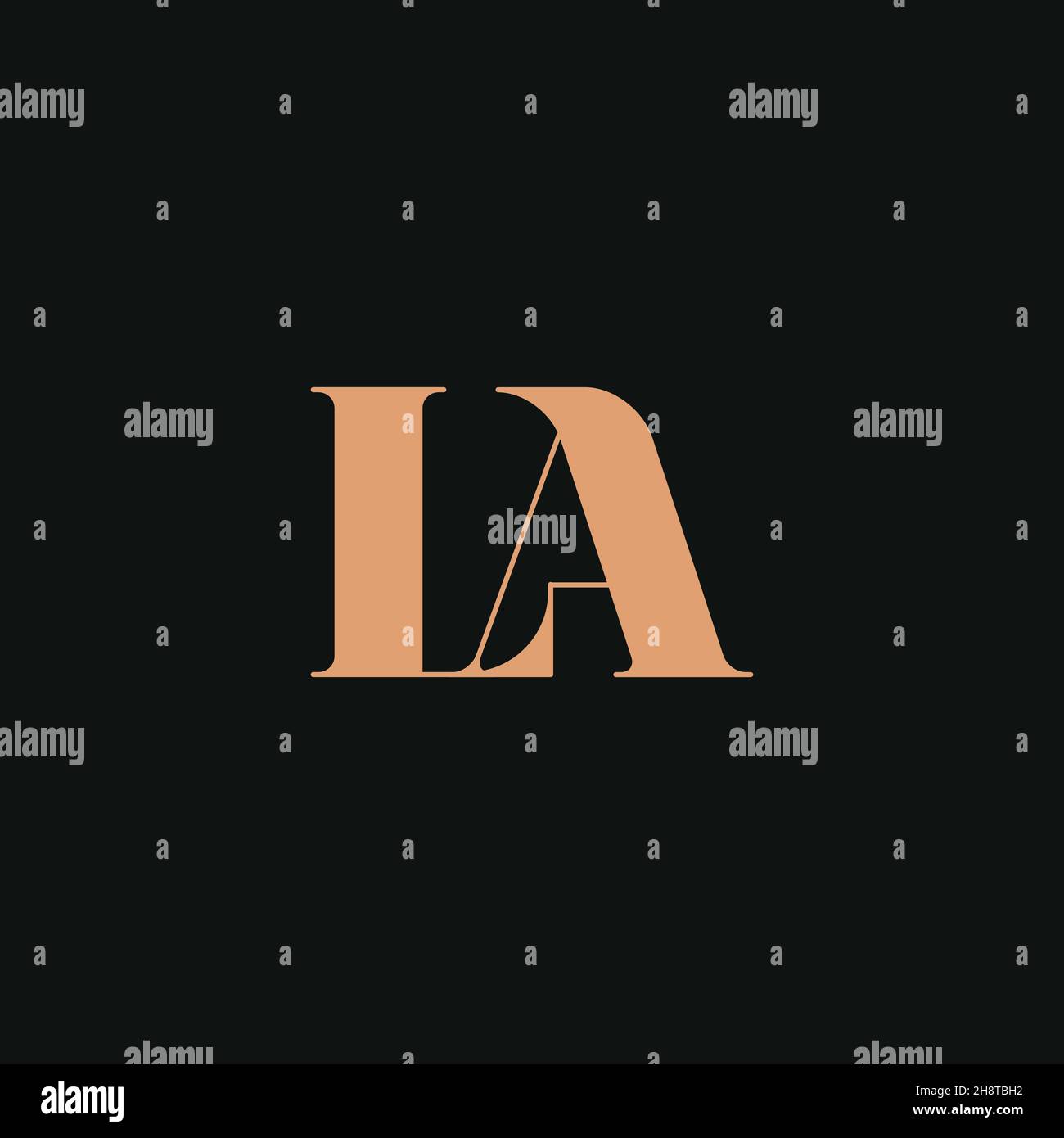 Abstract letter LA logo. This logo icon incorporate with abstract shape ...