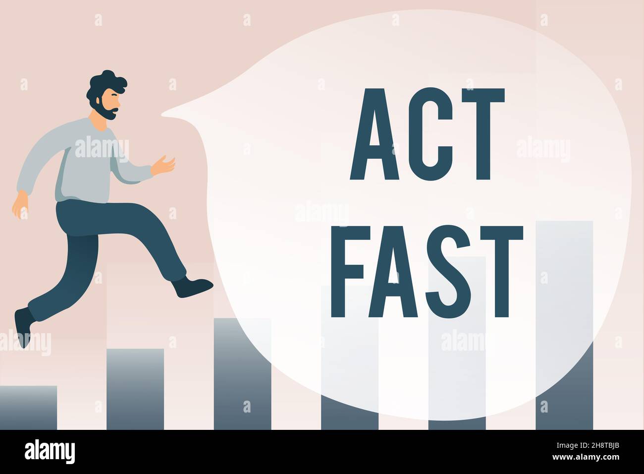 Sign displaying Act Fast. Word Written on Voluntarily move in the ...