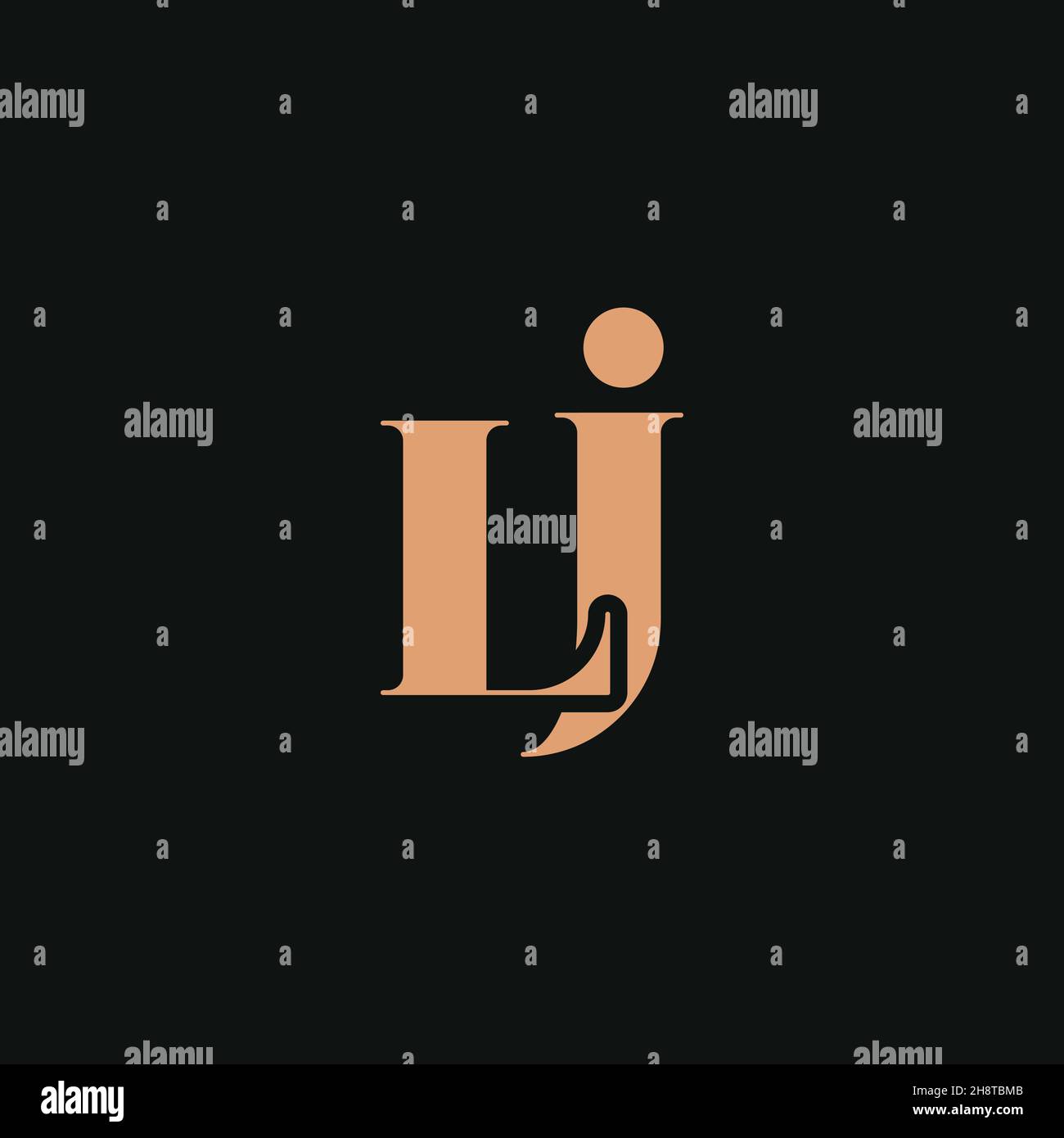 Abstract letter LJ logo. This logo icon incorporate with abstract shape ...
