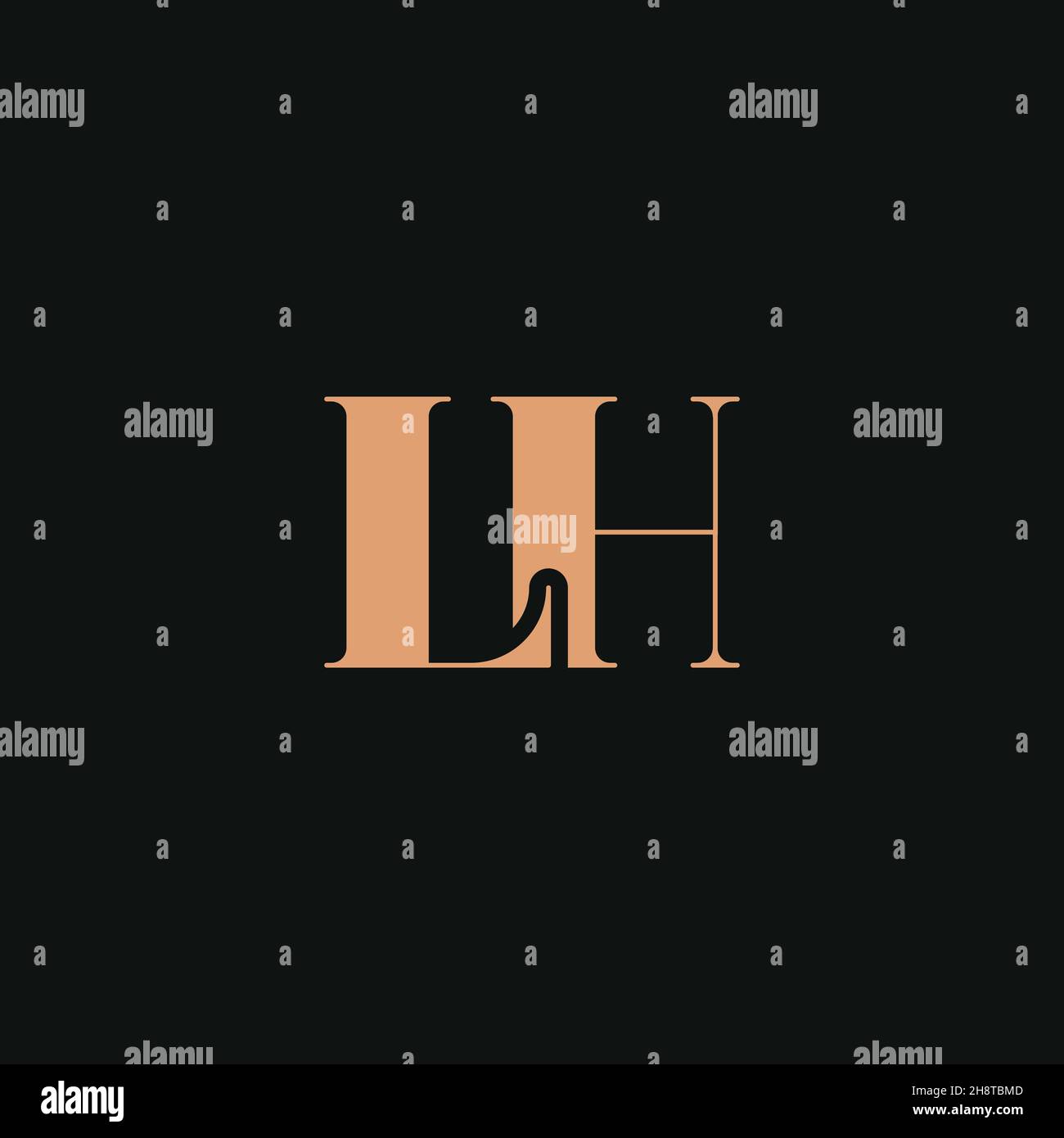 Letter lh logo hi-res stock photography and images - Alamy