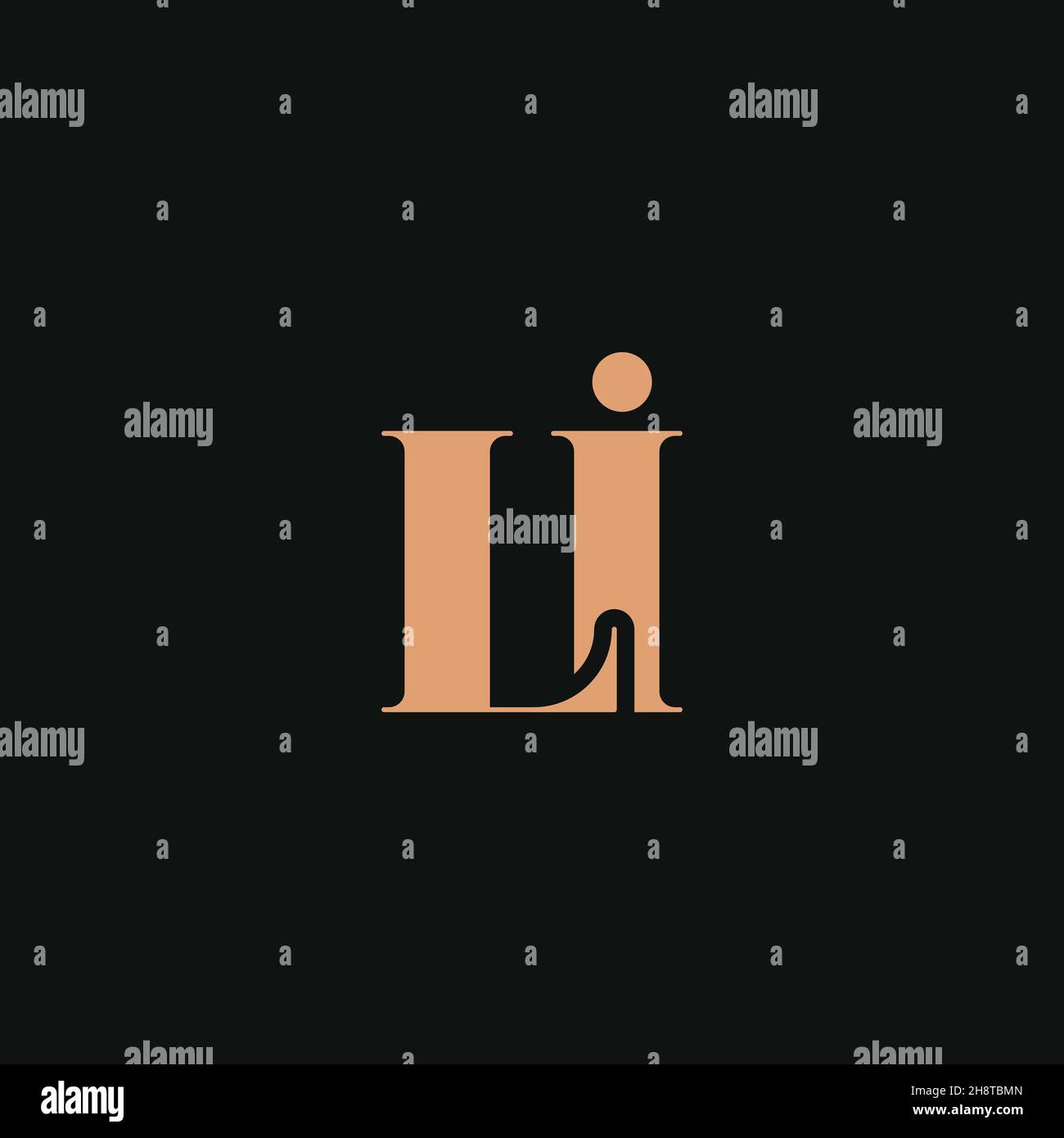 Abstract letter LI logo. This logo icon incorporate with abstract shape ...