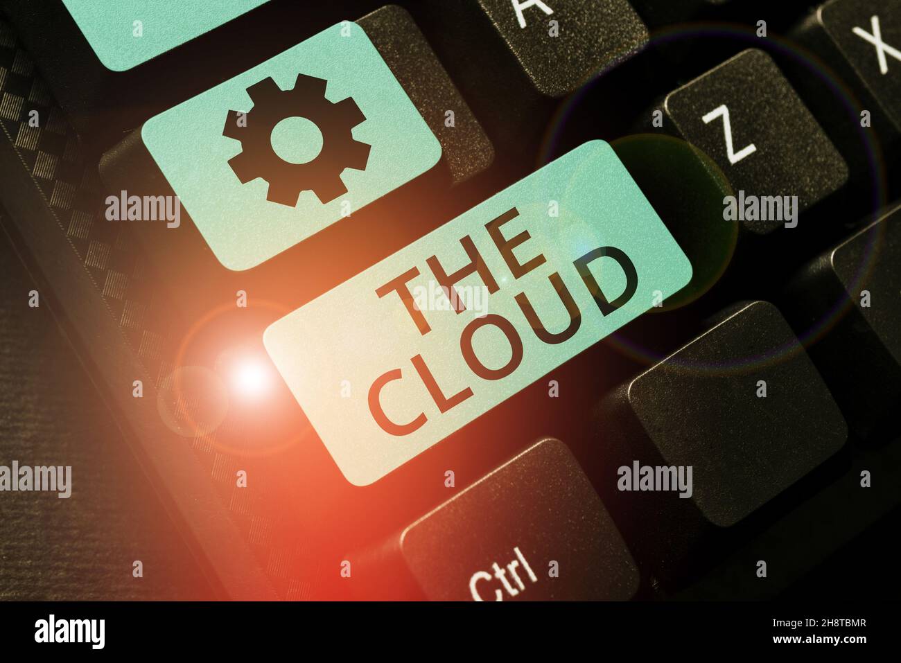 Text caption presenting The Cloud. Business concept Programs used in ...