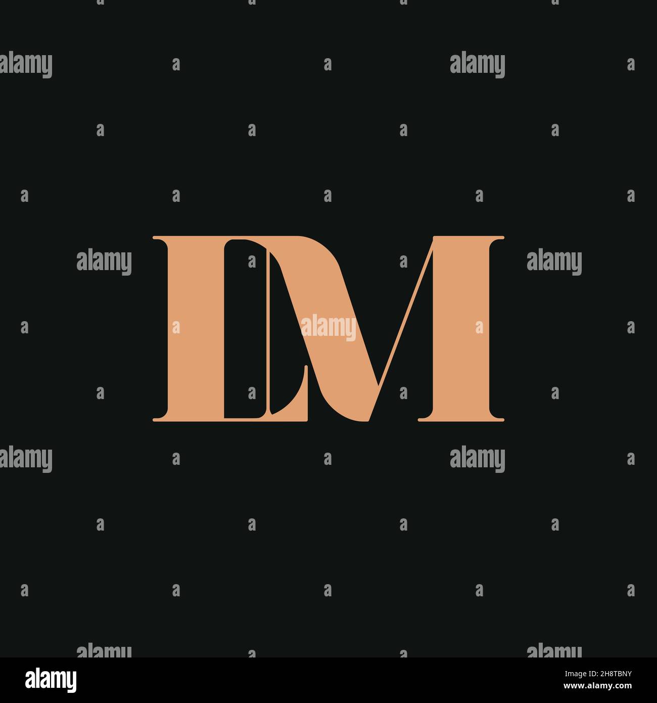 Abstract letter LM logo. This logo icon incorporate with abstract shape ...