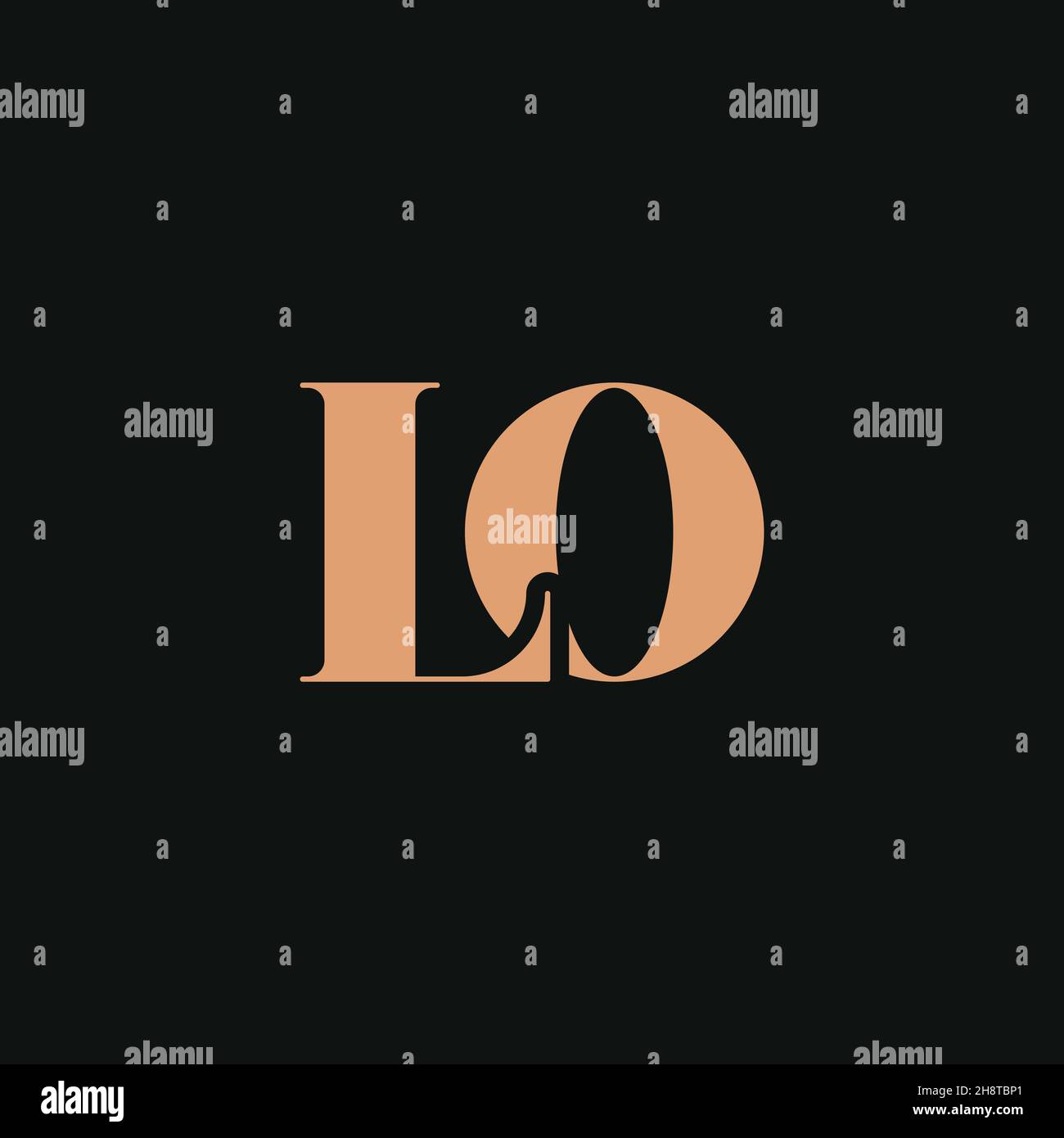 Abstract letter LO logo. This logo icon incorporate with abstract shape ...