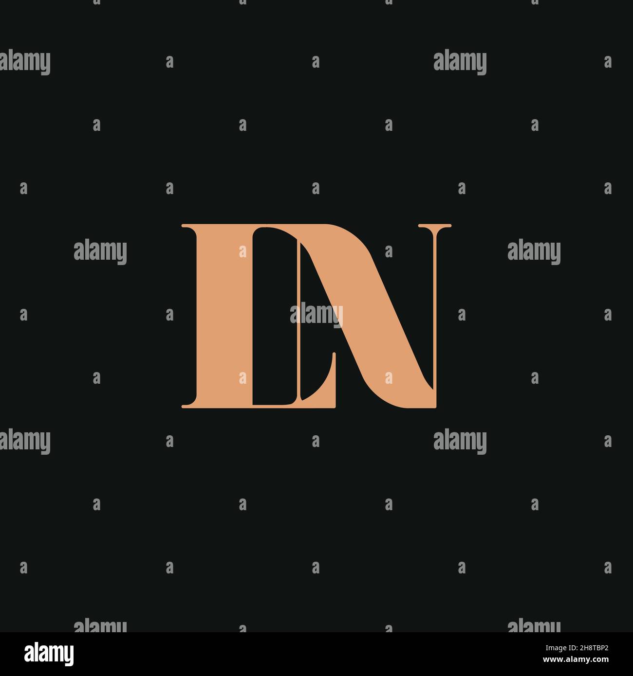 Abstract letter LN logo. This logo icon incorporate with abstract shape ...