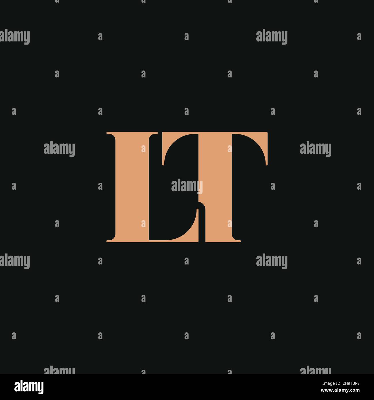 Abstract letter LT logo. This logo icon incorporate with abstract shape ...