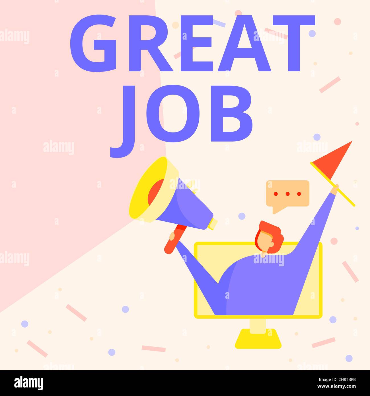 Text showing inspiration Great Job. Conceptual photo used praising ...