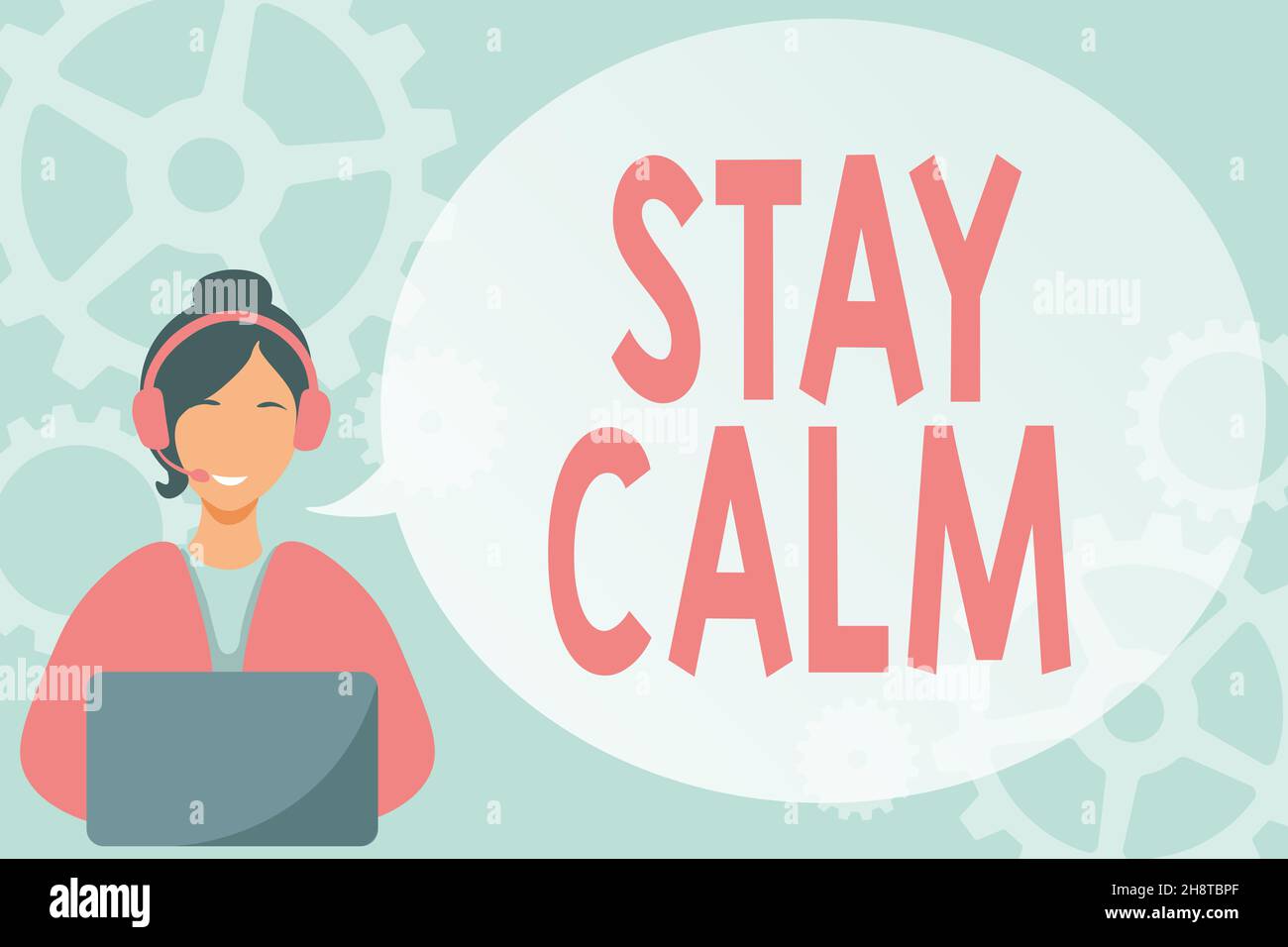 Conceptual display Stay Calm. Business concept Maintain in a state of ...