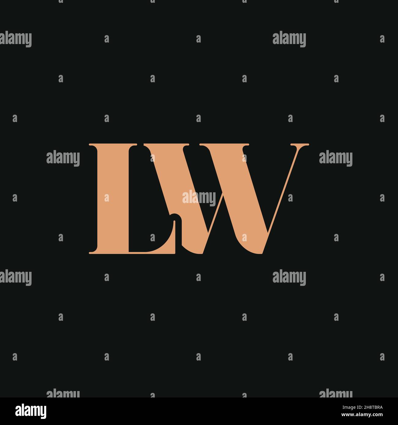 Abstract letter LW logo. This logo icon incorporate with abstract shape ...