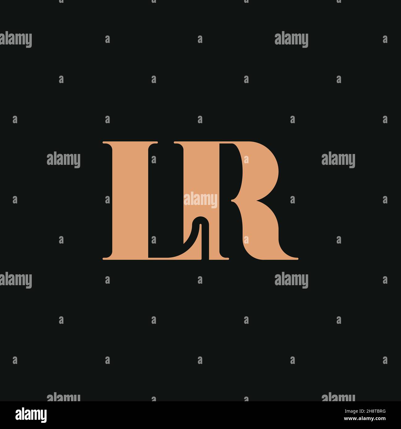 Abstract letter LR logo. This logo icon incorporate with abstract shape ...