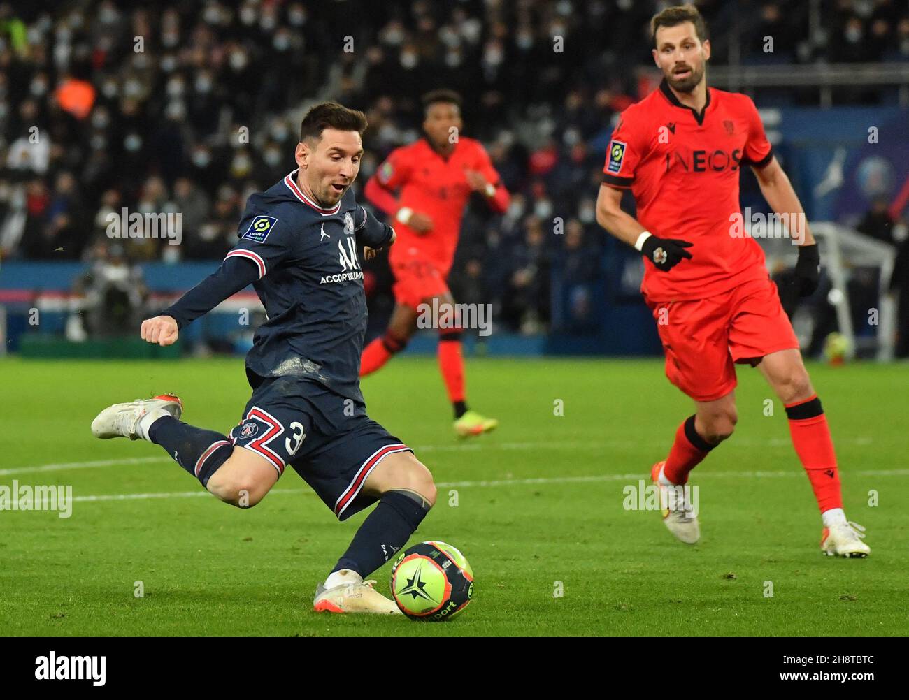 Lionel Messi of PSG during the French Ligue 1 Paris-Saint Germain v OGC ...