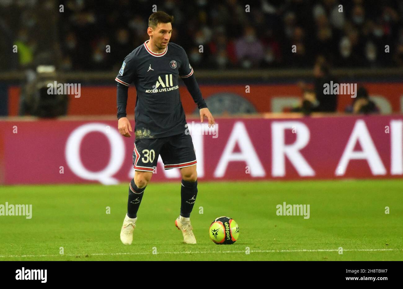 Lionel Messi of PSG during the French Ligue 1 Paris-Saint Germain v OGC ...