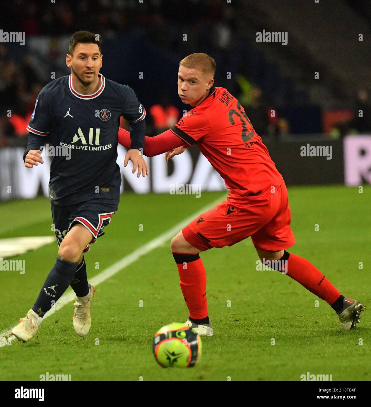 Lionel Messi of PSG during the French Ligue 1 Paris-Saint Germain v OGC ...