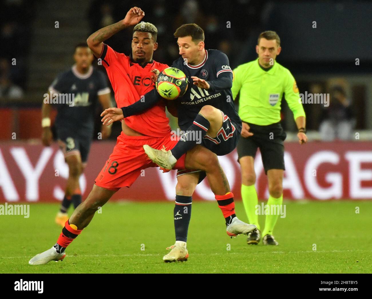 Lionel Messi of PSG during the French Ligue 1 Paris-Saint Germain v OGC ...