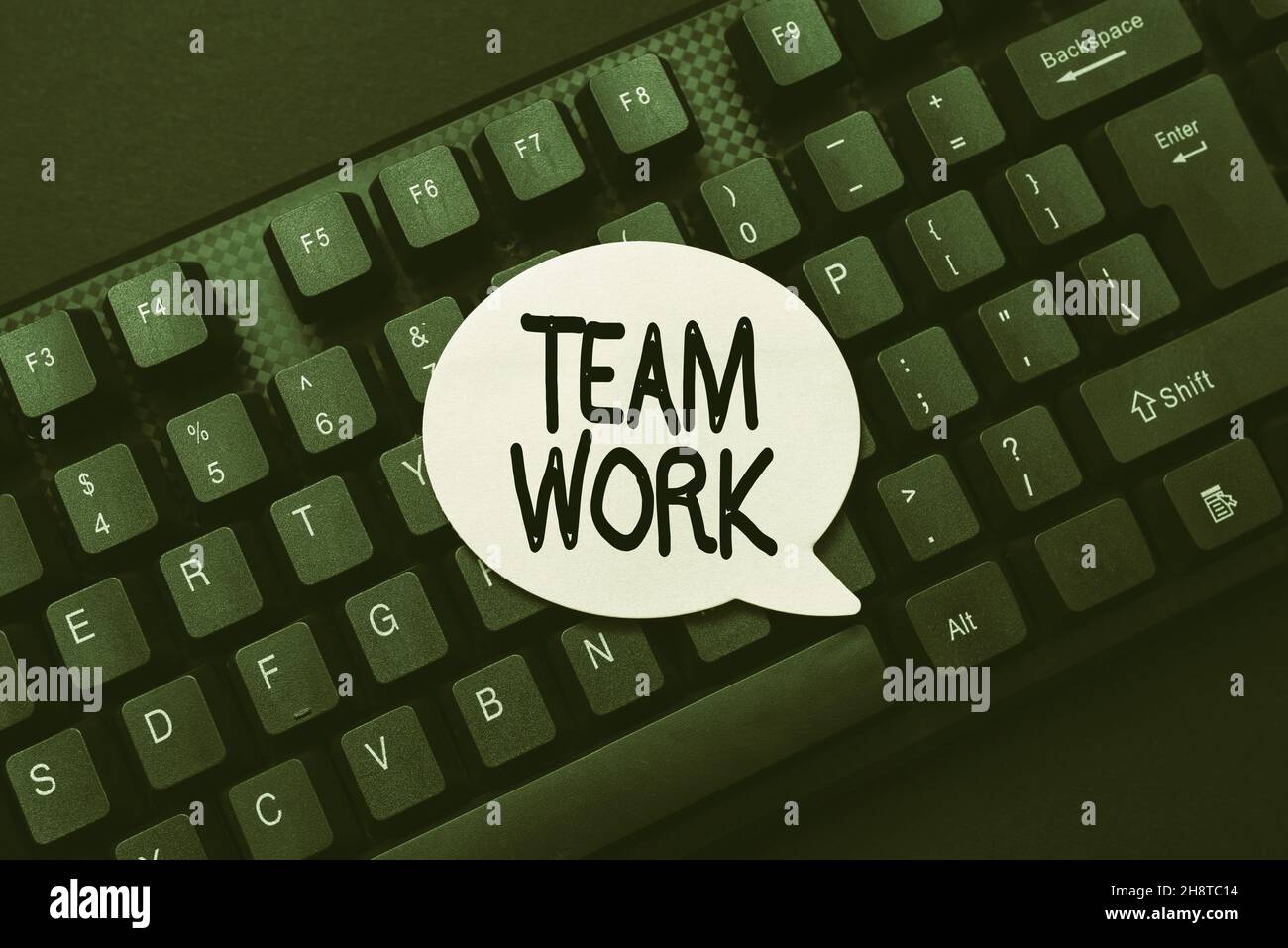 Sign displaying Team Work. Business concept Combined action of a group ...