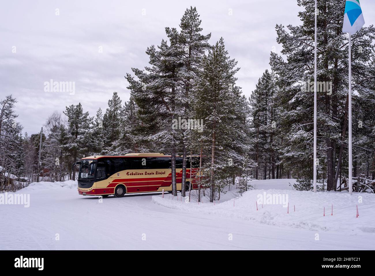 Bus, Hetta, Enontekiö, Lapland, Finland Stock Photo - Alamy