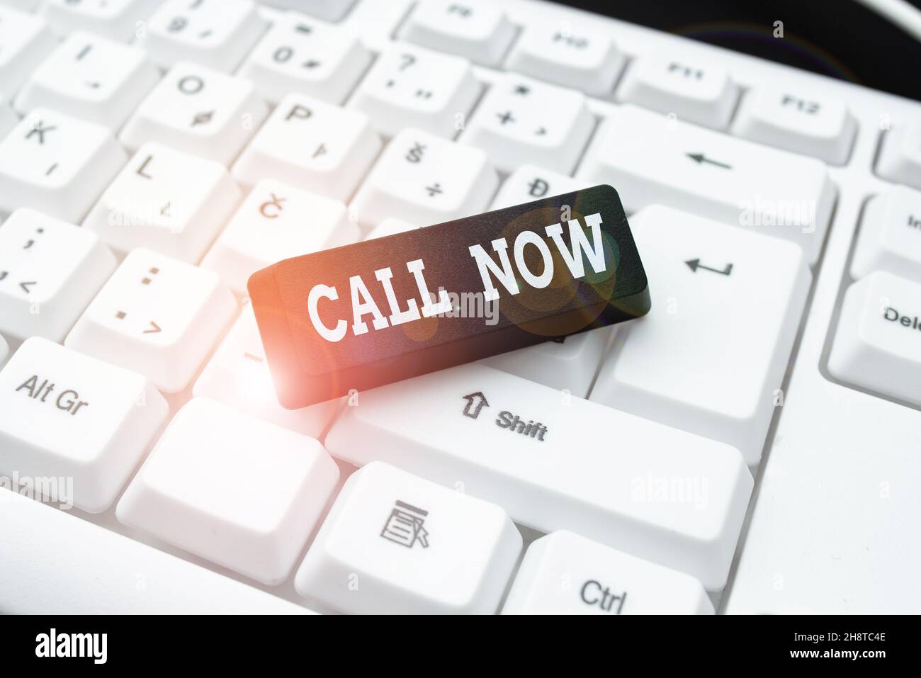 Writing displaying text Call Now. Conceptual photo To immediately ...
