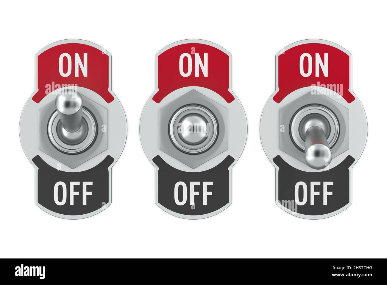 toggle switch on white background. Isolated 3D illustration Stock Photo ...