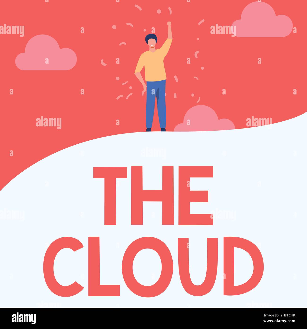 Sign displaying The Cloud. Word Written on Programs used in Storing Accessing data over the ...