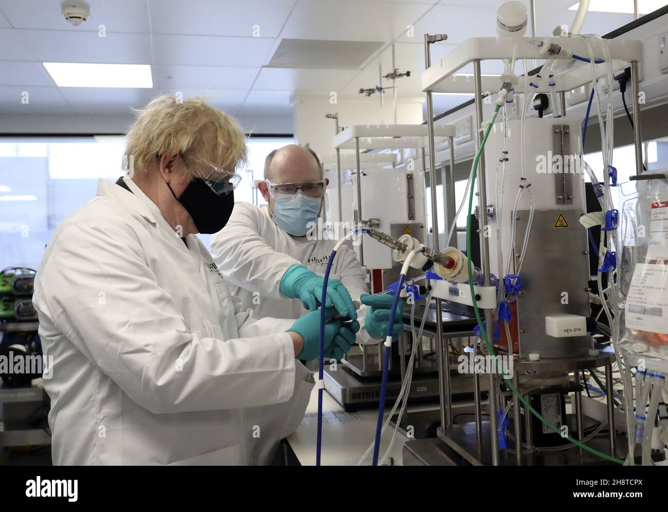 File photo dated 13/02/21 of Prime Minister Boris Johnson visiting the ...
