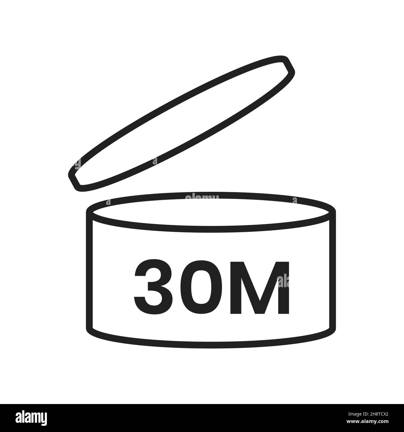 30m period after open pao icon sign flat style design vector ...