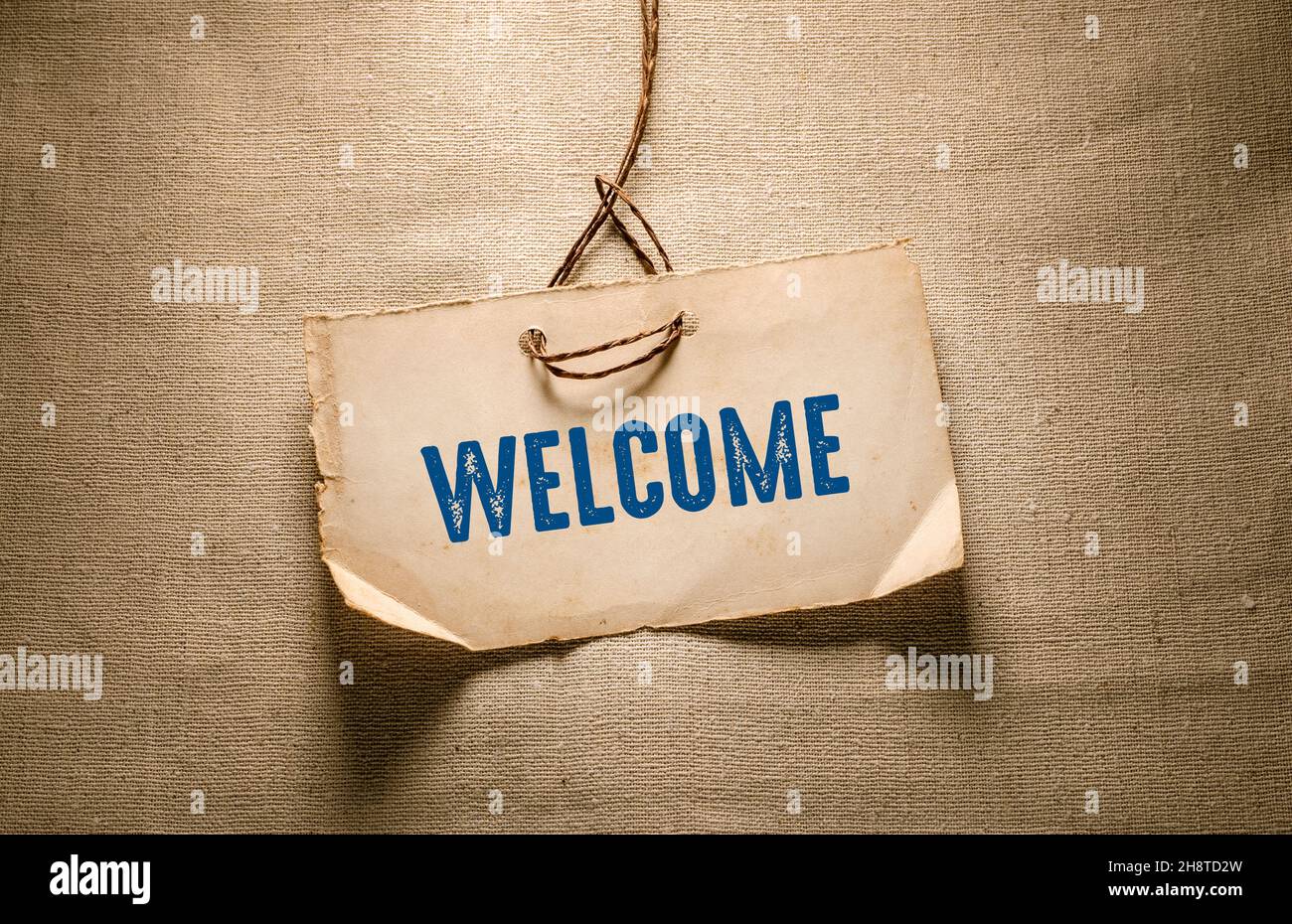 Close up of Welcome Word , Business Concept Idea Stock Photo - Alamy