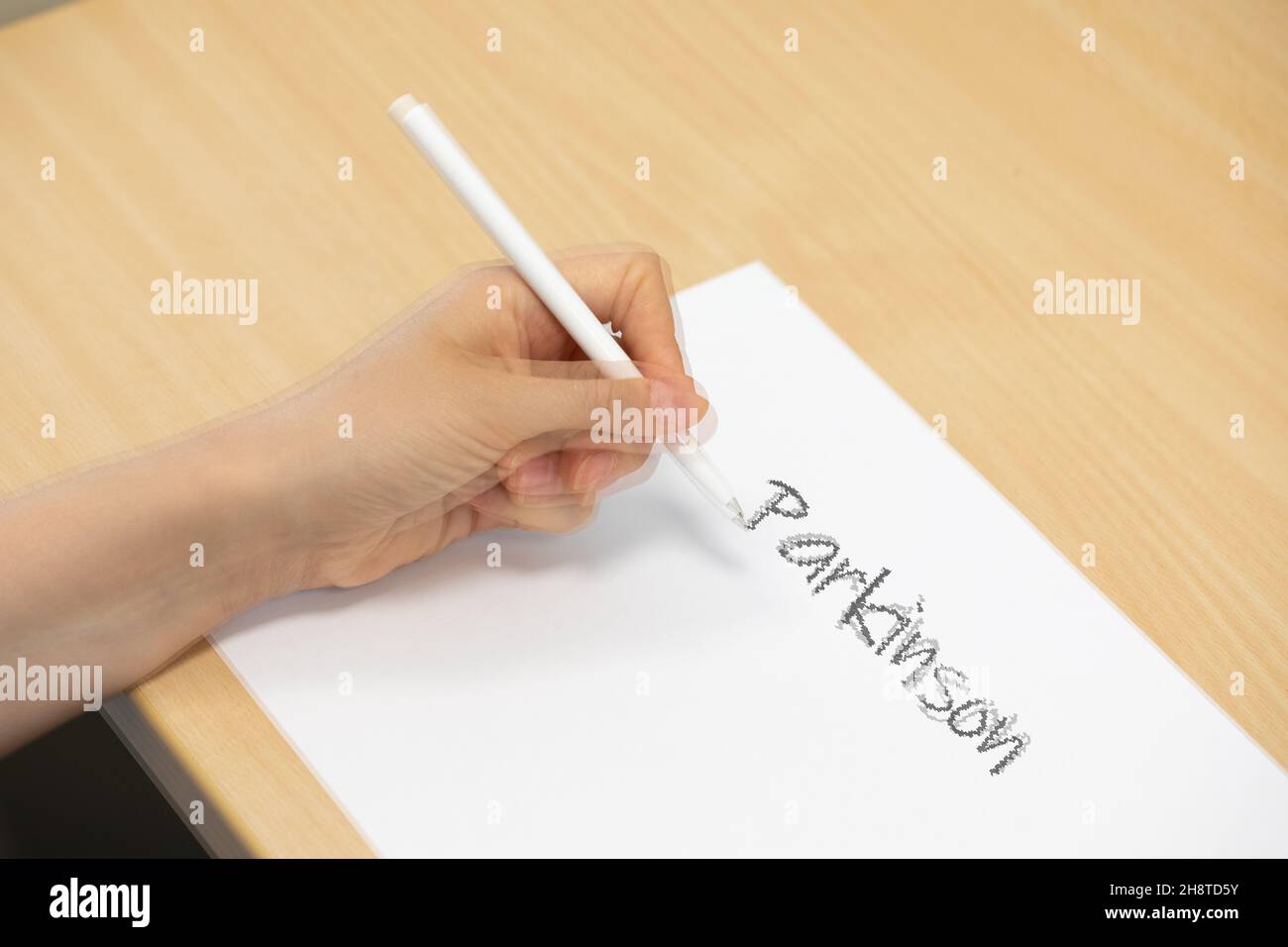 Woman trying write hi-res stock photography and images - Alamy