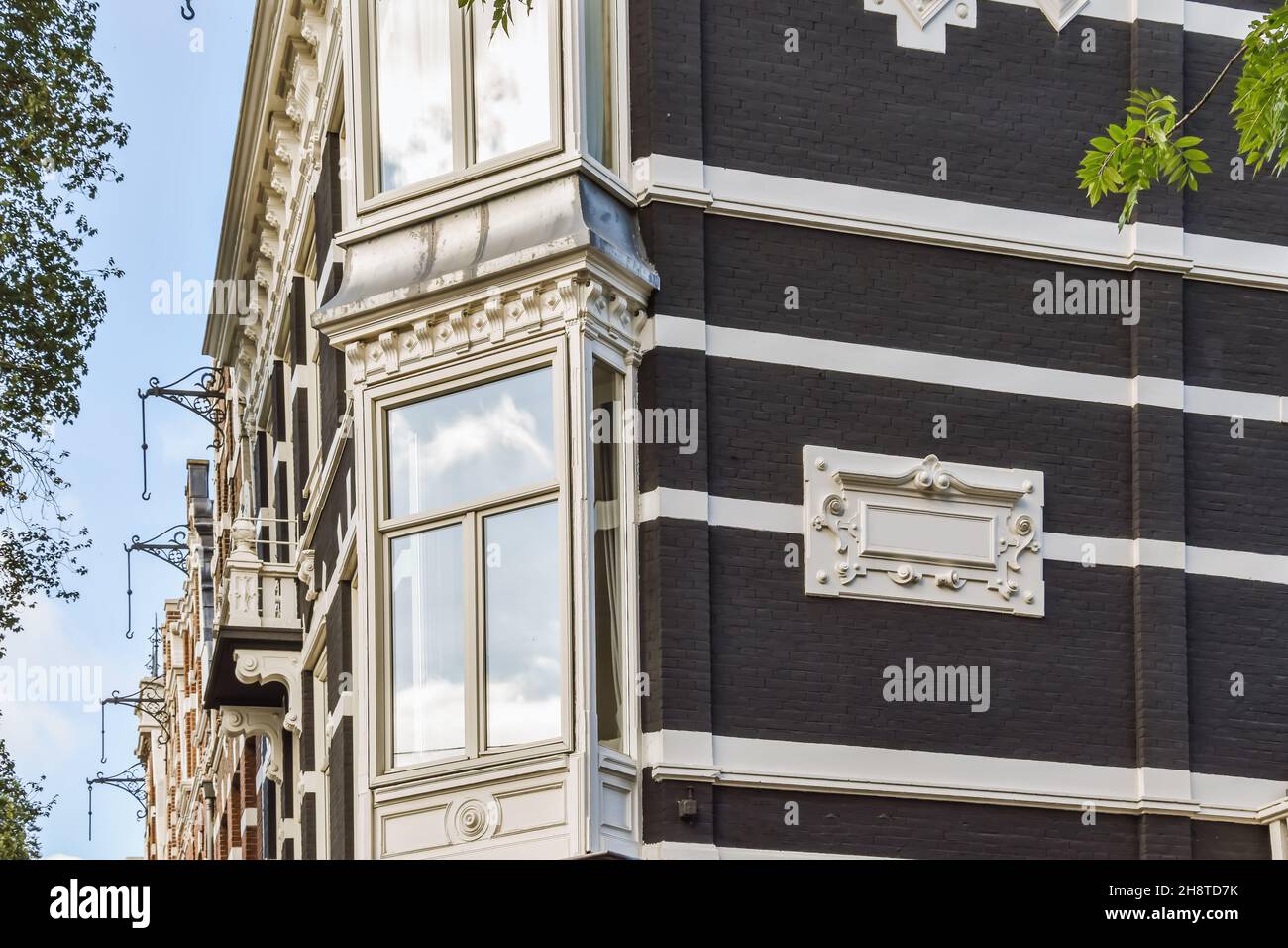 View of the window of a brick building Stock Photo - Alamy