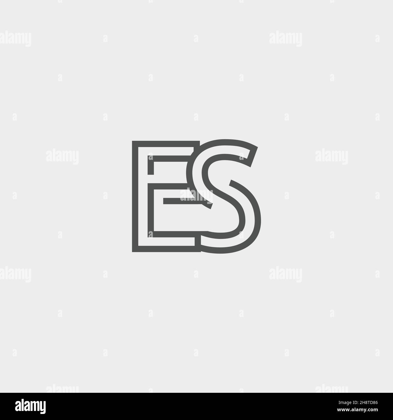 Professional Innovative Initial ES logo. Minimal elegant Monogram ...
