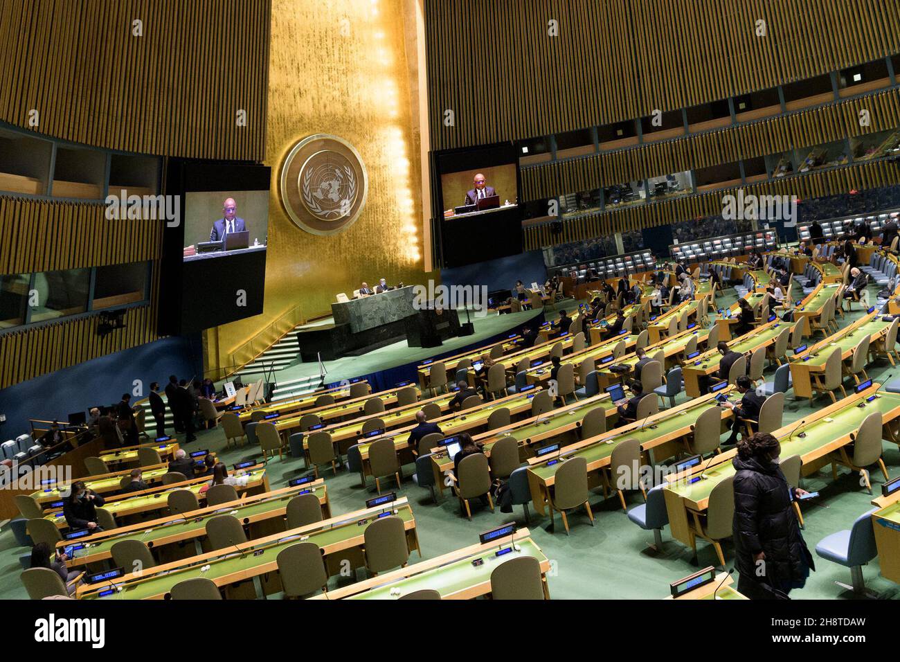 New York, USA. 02nd Dec, 2021. The United Nations General Assembly ...