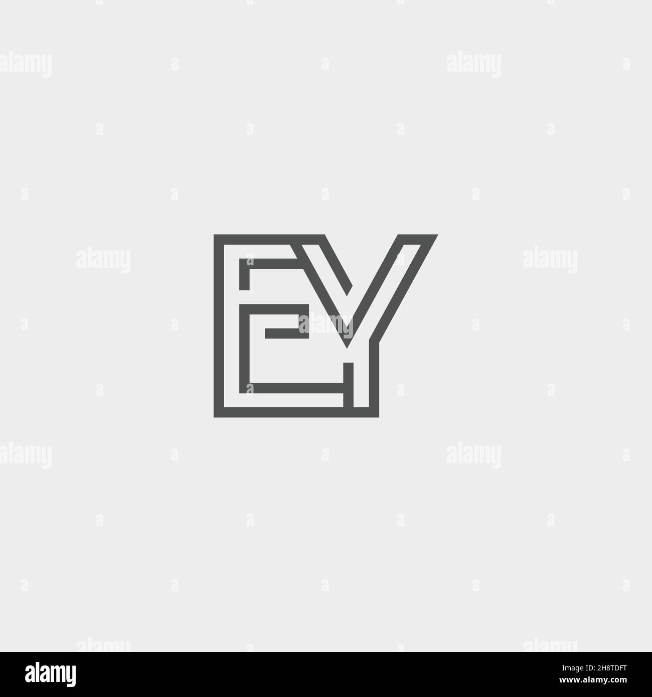 Professional Innovative Initial EY logo. Minimal elegant Monogram ...