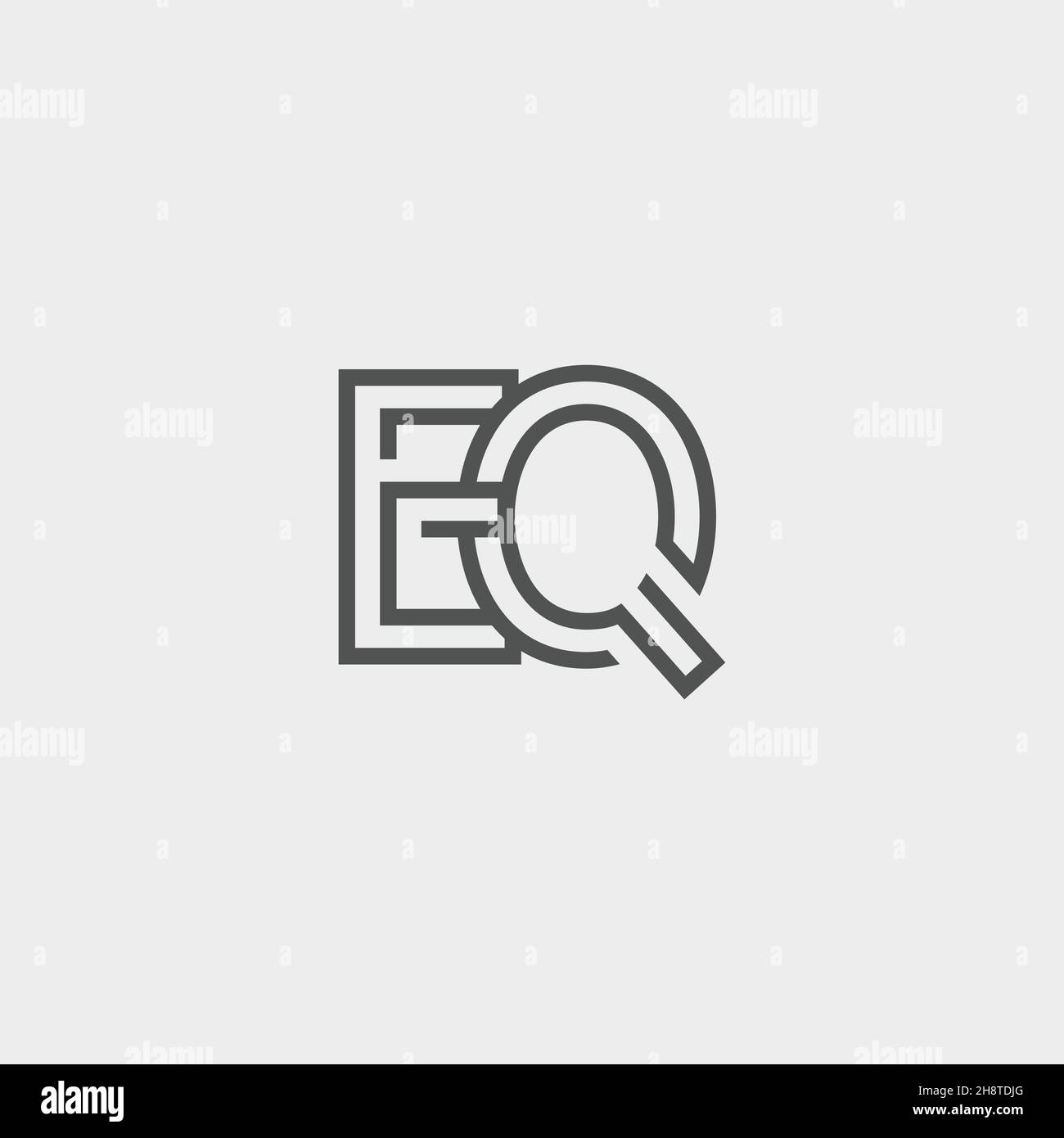 Professional Innovative Initial EQ logo. Minimal elegant Monogram ...