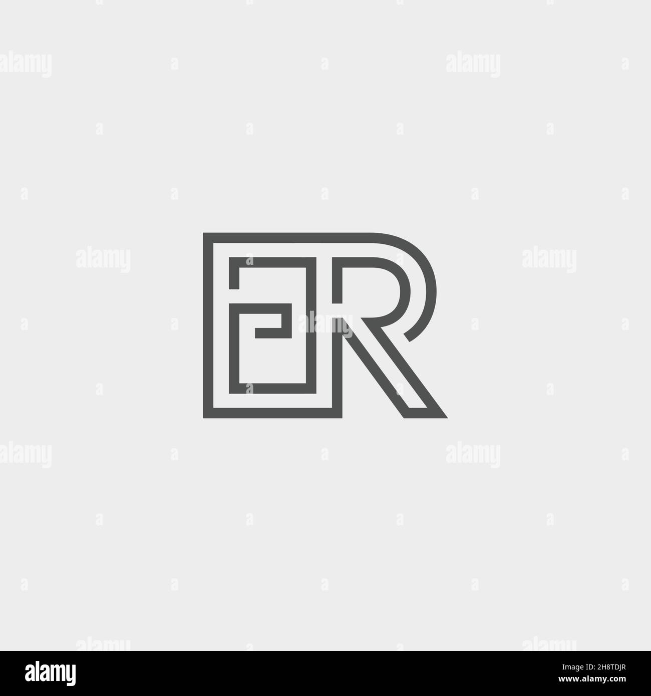 Professional Innovative Initial ER logo. Minimal elegant Monogram ...