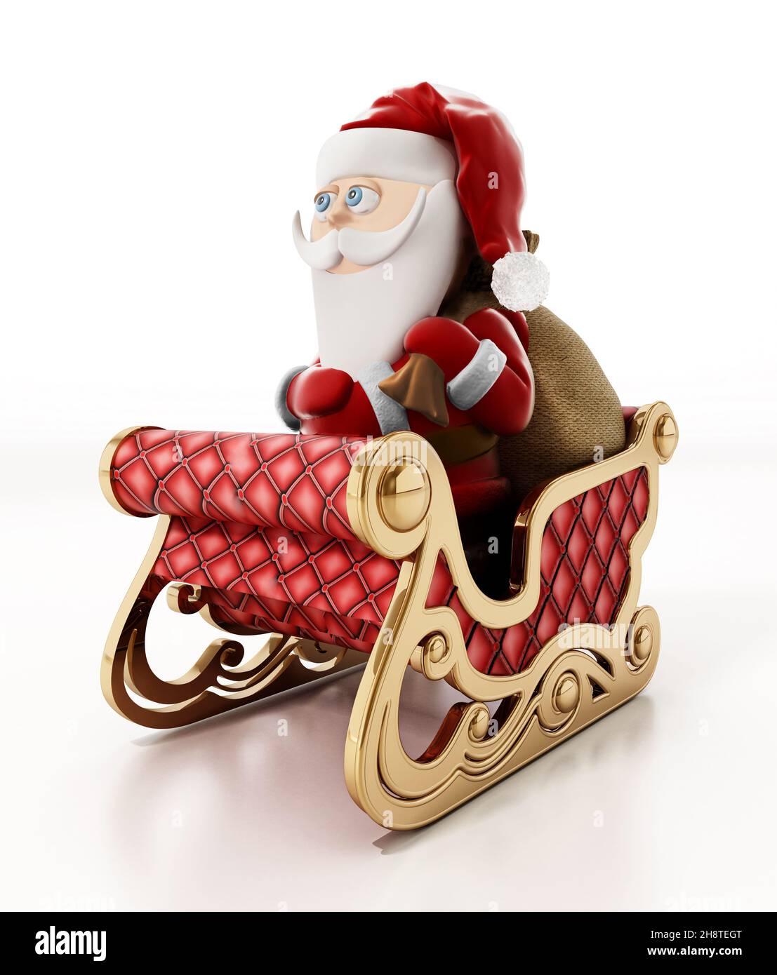 Simple Cartoon Santa Sleigh
