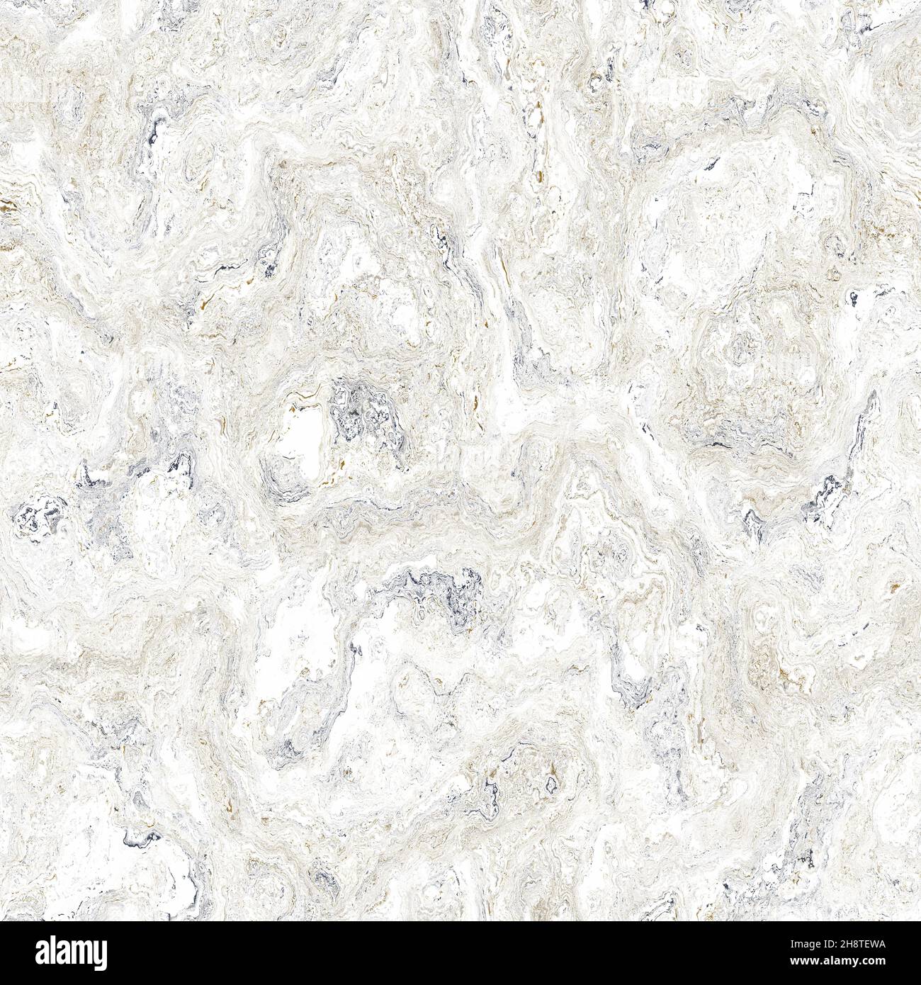 White tonal marbled seamless texture. Irregular pale ink blotch paint ...
