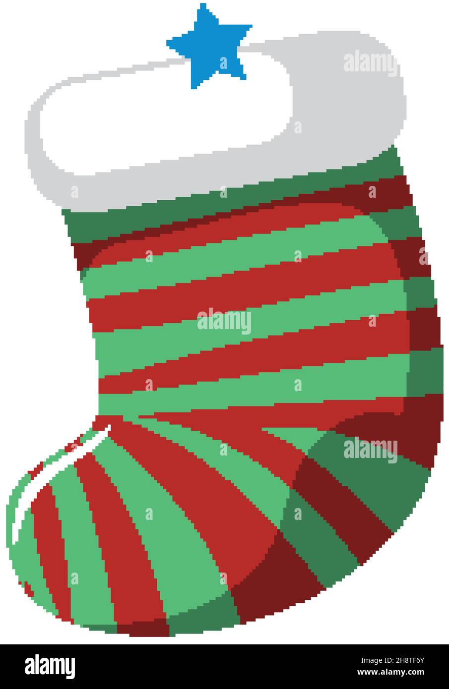 A Christmas stocking on white background illustration Stock Vector ...