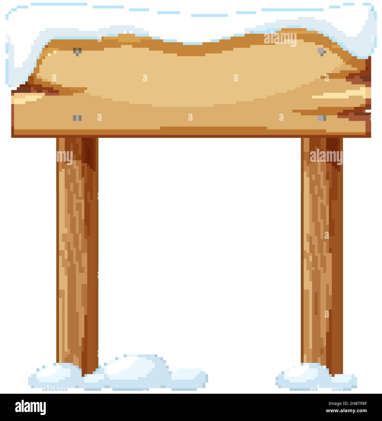 Wooden signboard in cartoon style illustration Stock Vector Image & Art ...