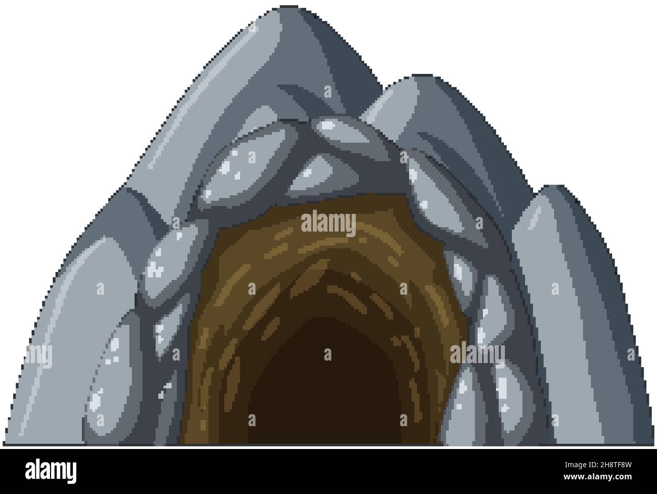 Stone cave in cartoon style illustration Stock Vector Image & Art - Alamy