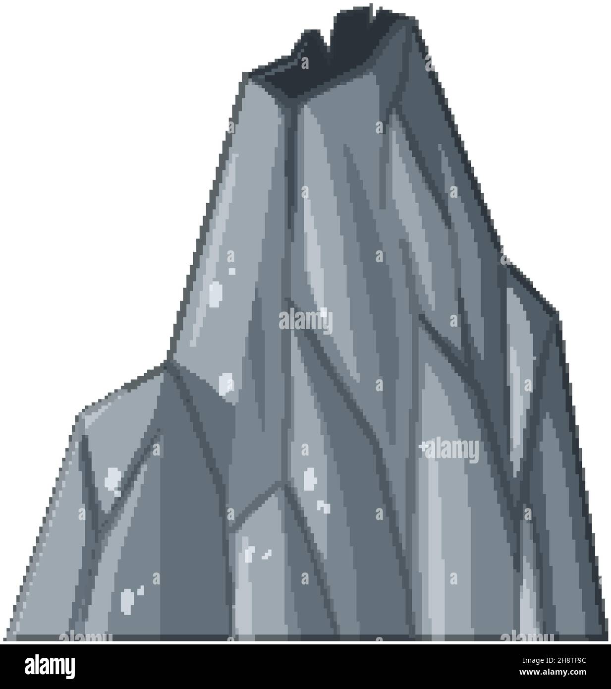 Stone mountain volcano in cartoon style illustration Stock Vector Image ...