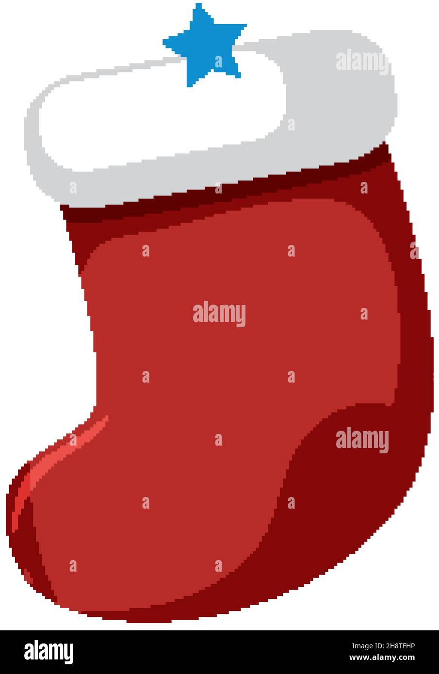 Christmas stocking in cartoon style illustration Stock Vector Image ...