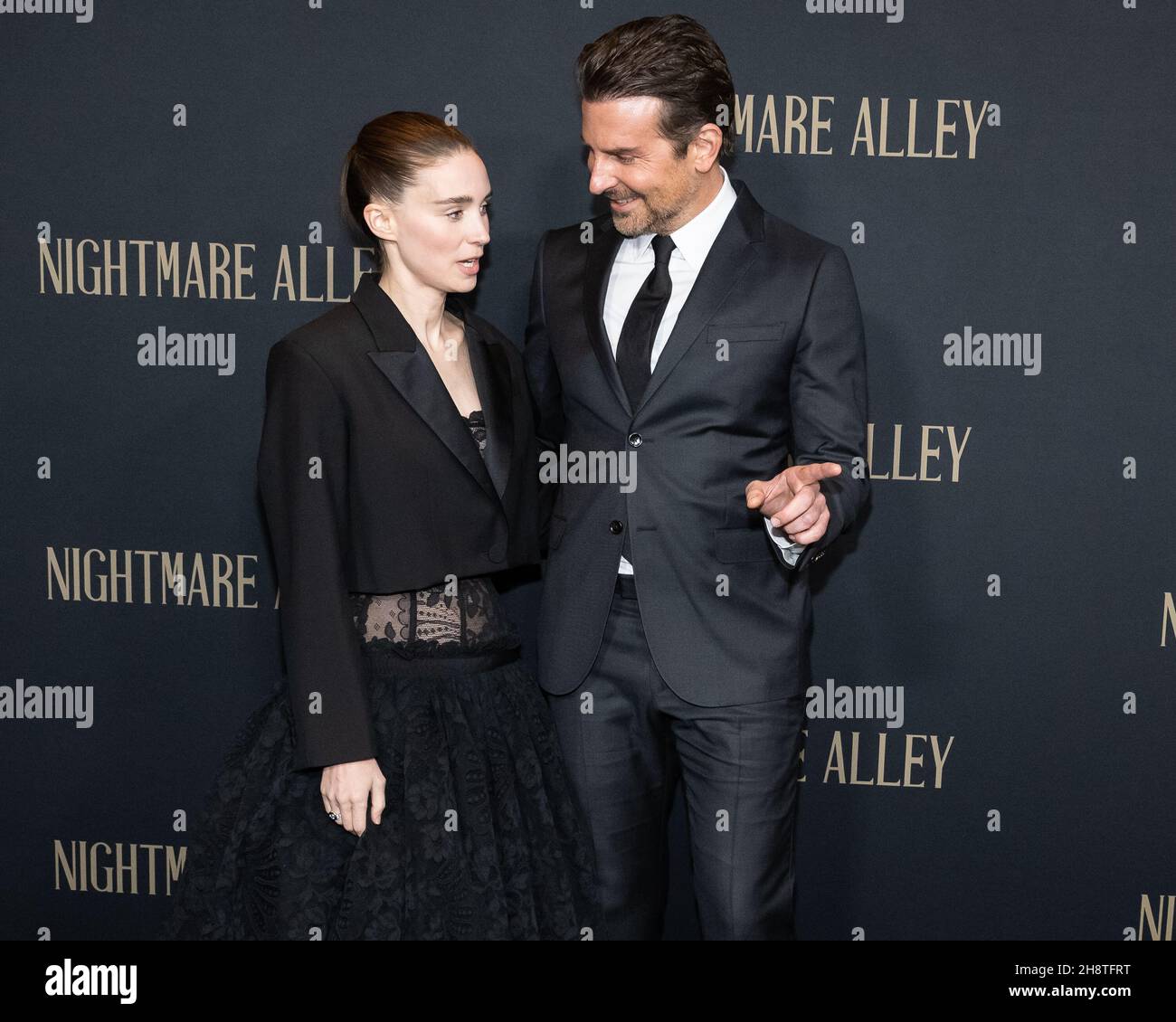 Rooney Mara (L) and Bradley Cooper attend the New York world premiere ...