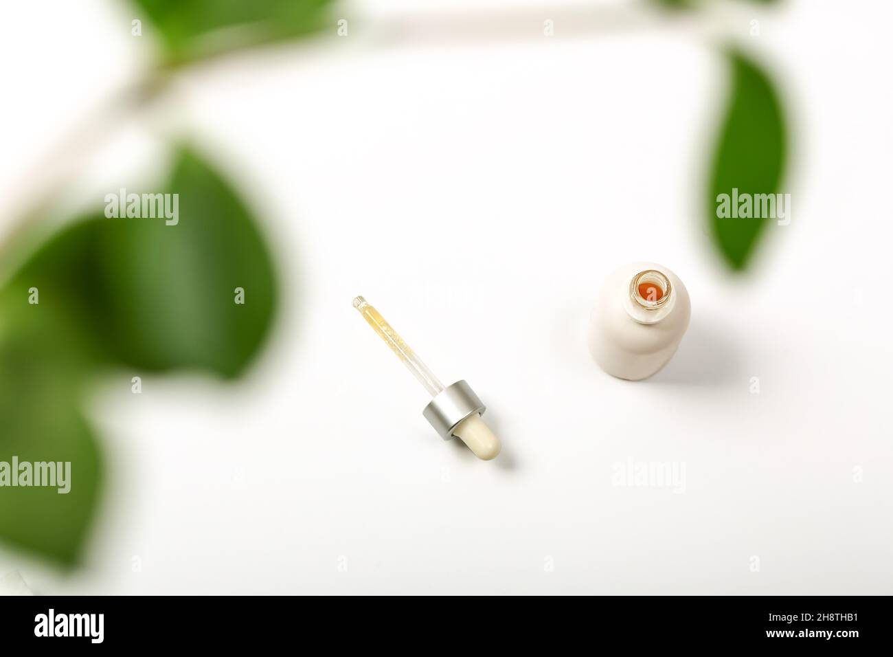 Lotion smear isolated on white background. Beauty skincare product ...