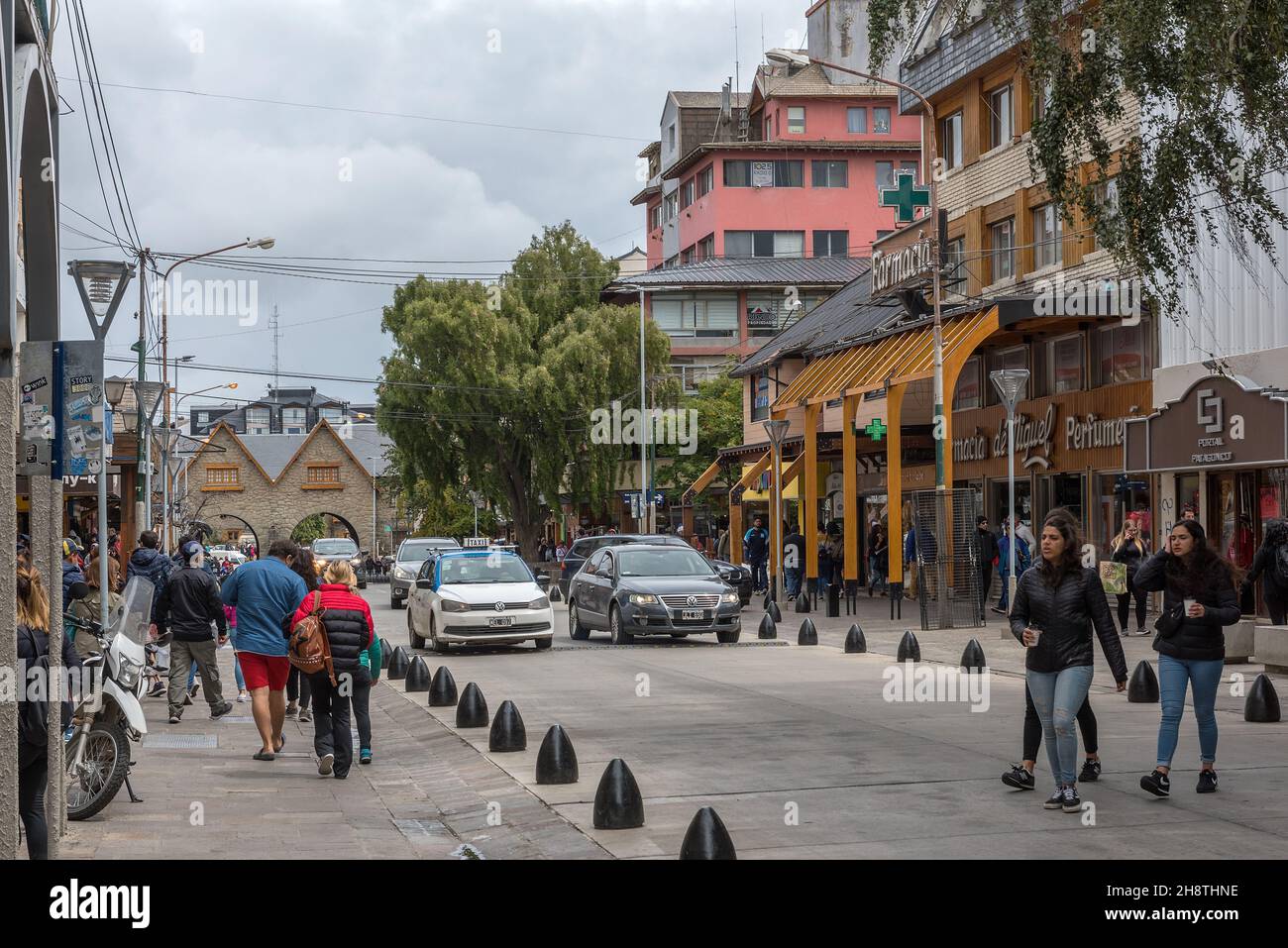 unidentified people in downtown Bariloche, Patagonia, Argentina Stock ...
