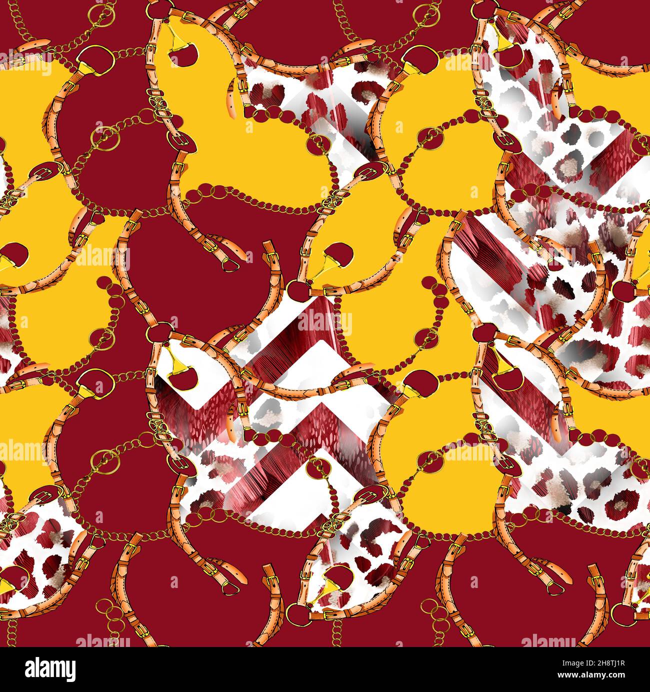 Seamless leopard fur pattern. Fashionable wild leopard print background ...