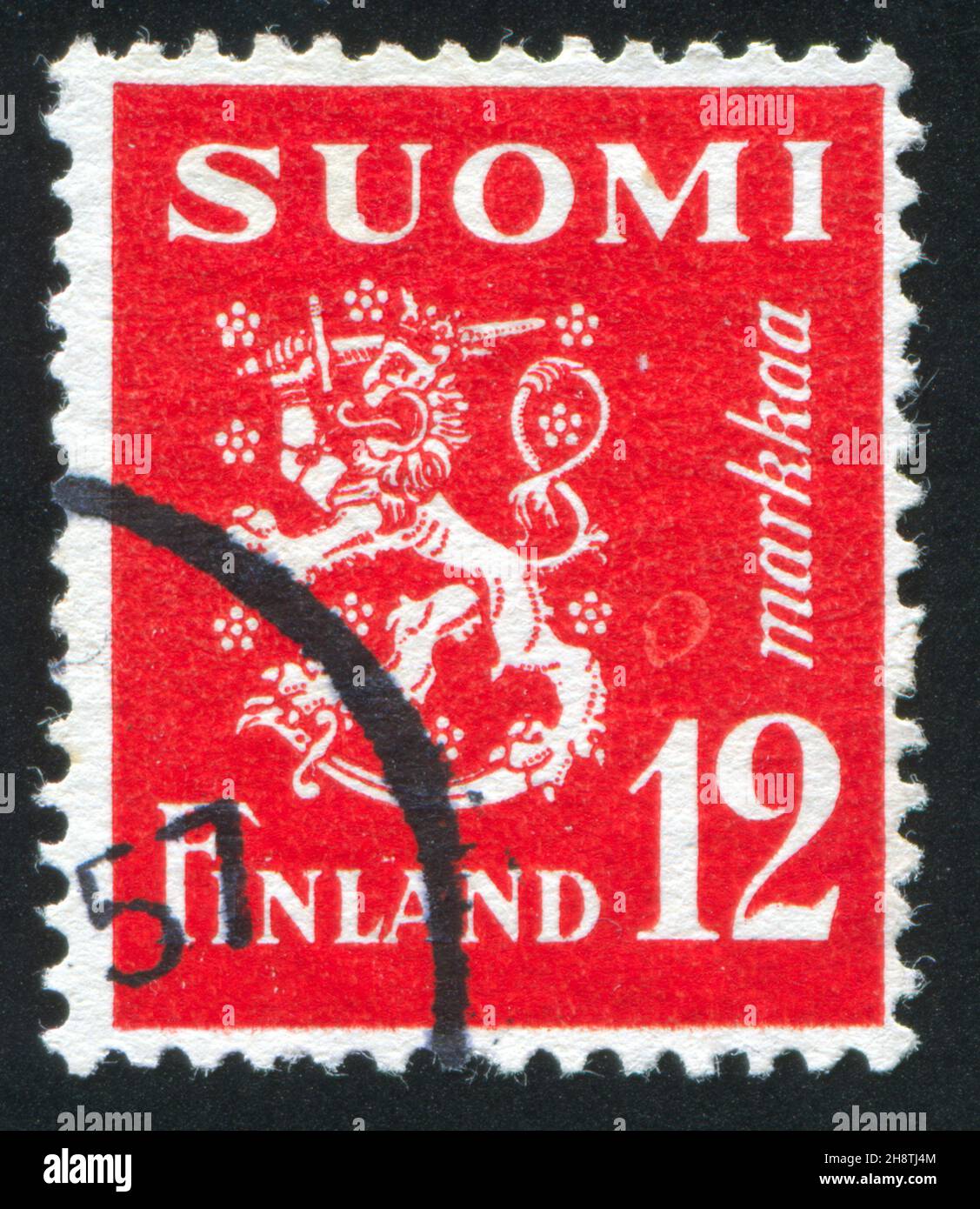 FINLAND - CIRCA 1930: stamp printed by Finland, shows Coat of arms of ...