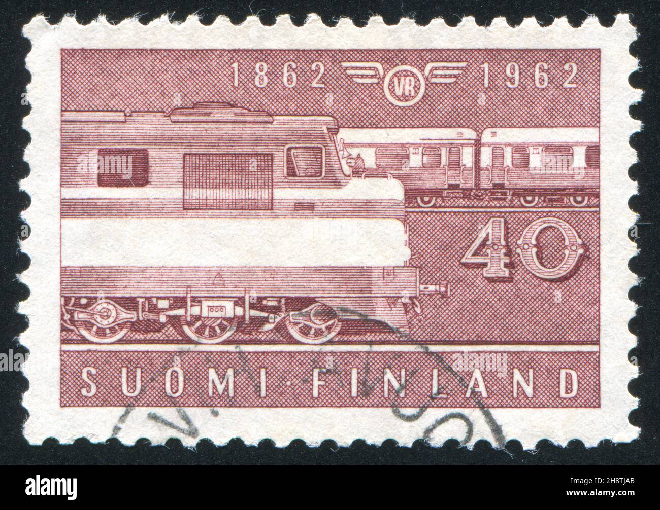 FINLAND - CIRCA 1962: stamp printed by Finland, shows Diesel locomotive ...