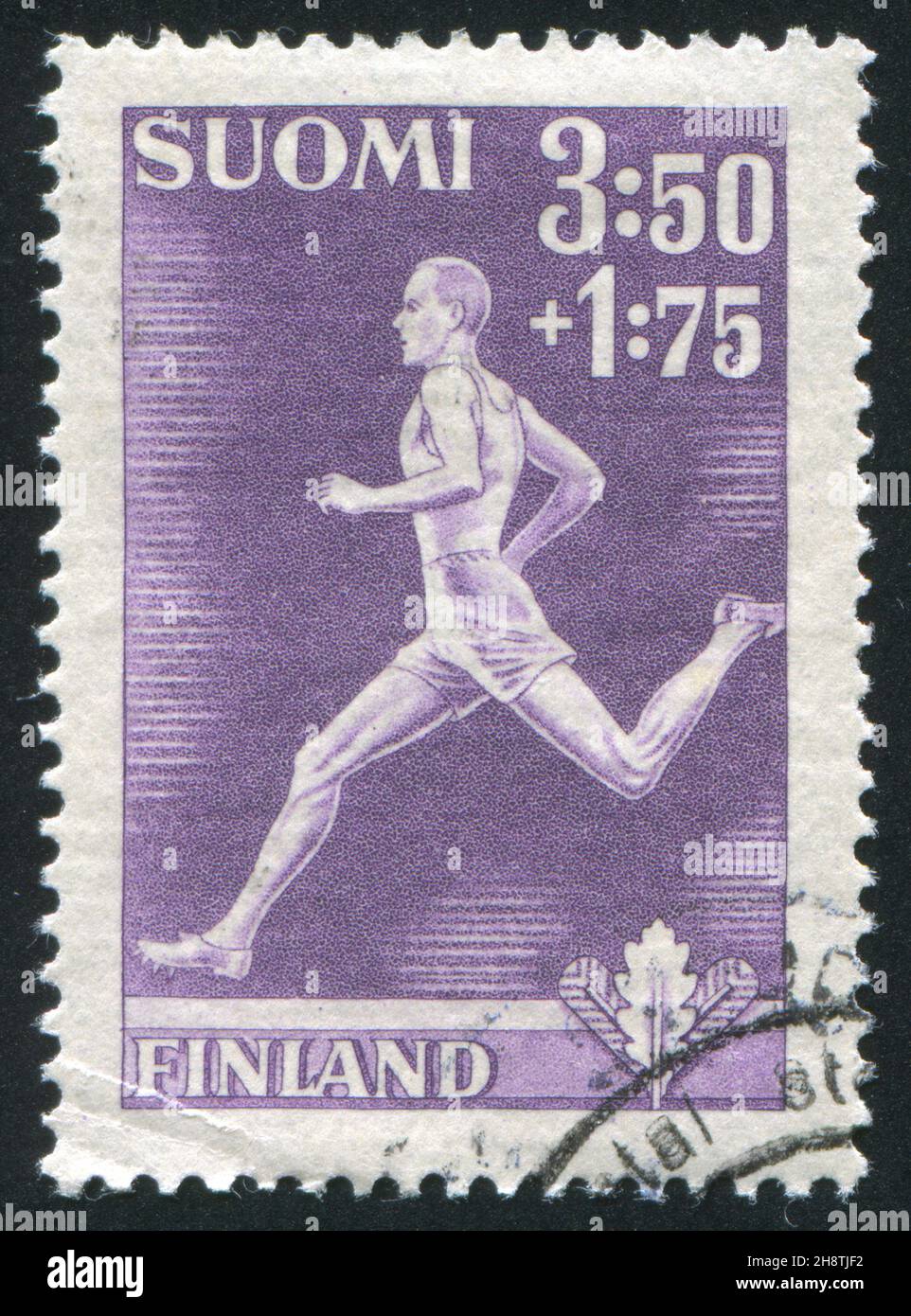 FINLAND - CIRCA 1945: stamp printed by Finland, shows Runner, circa ...