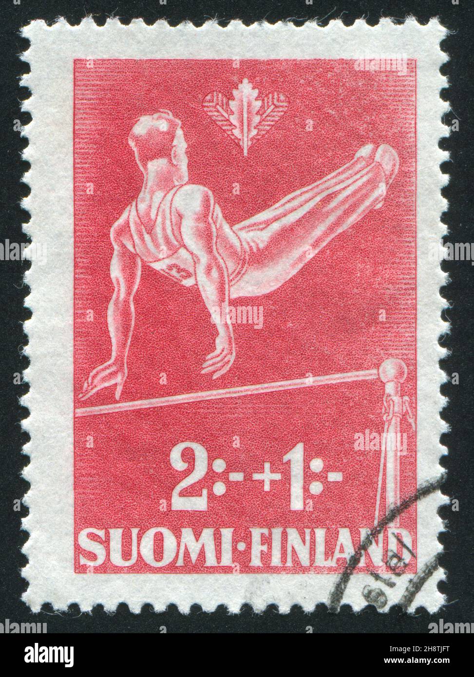 FINLAND - CIRCA 1945: stamp printed by Finland, shows Gymnast, circa ...