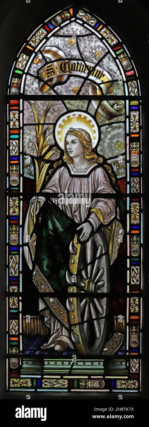 A stained glass window of 1896 by Percy Bacon & Brothers depicting St ...